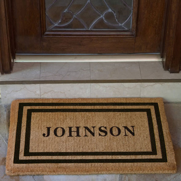 Double Border Personalized Coco Coir Doormat - The Personalized ...
