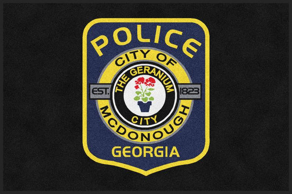 McDonough Police Department- New Logo: 4 X 6 - Rubber Backed Carpeted ...