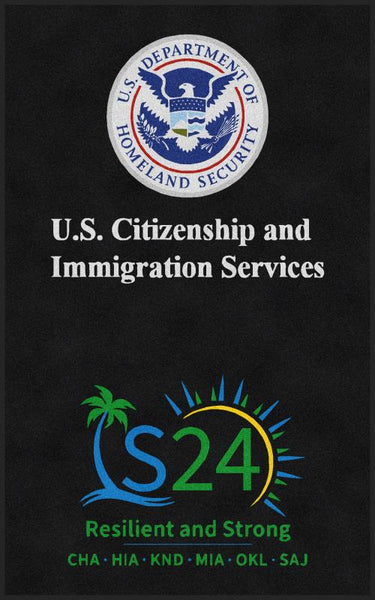 USCIS S24: 5 X 8 - Rubber Backed Carpeted